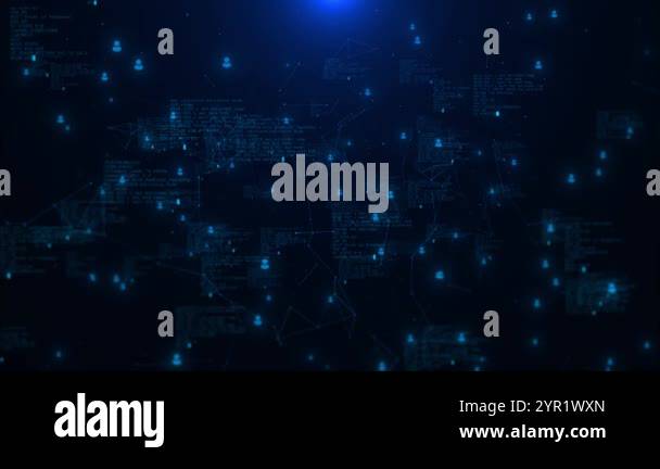 Big data technology background. Motion digital data flow. big data ...