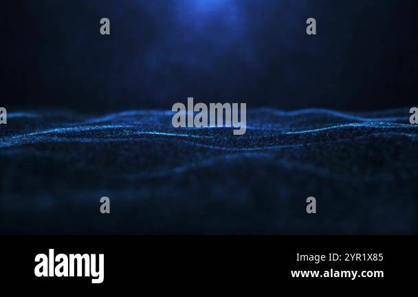 Futuristic Animated Dot Wave. Abstract Digital Particle Wave. Technological Background. Colorful ...