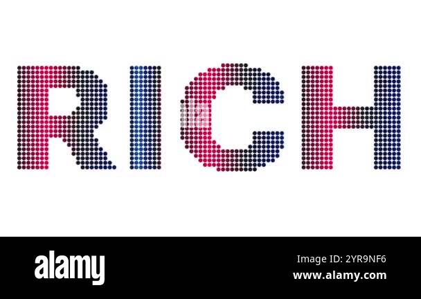Animated Rich text and motion effect title with dots on white ...