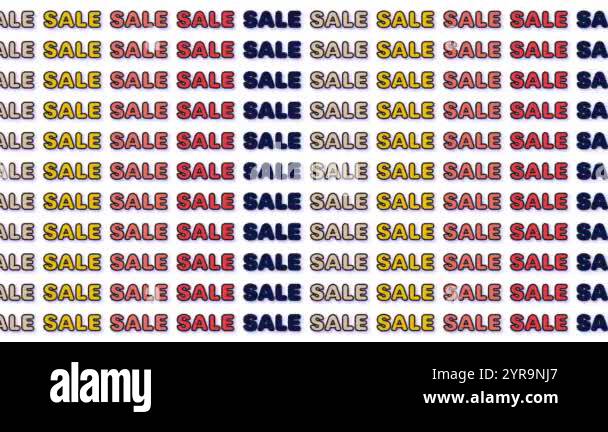 Animated Sale Scroll text and motion effect title with dots on white ...