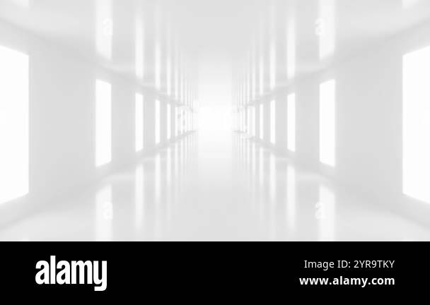 4k 60 fps seamless looping video of A minimalist, futuristic corridor ...