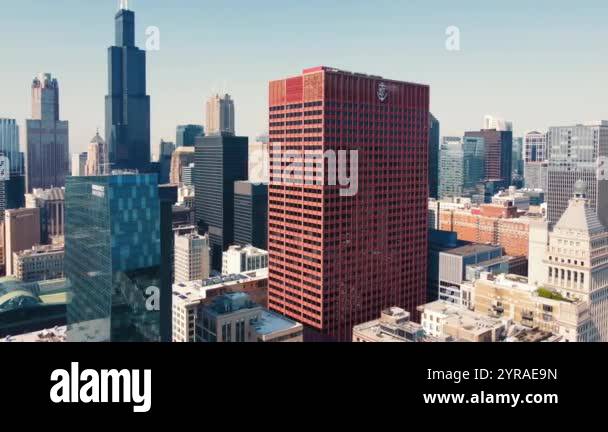 Chicago Illinois 10 December 2024 Downtown skyline with Willis Tower ...