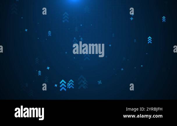 Digital artificial intelligence virtual screen. AI Data Stream flow Big ...