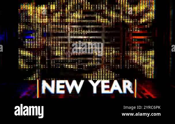 Futuristic 3D animation with the text 2025 new year. Fantastic location ...