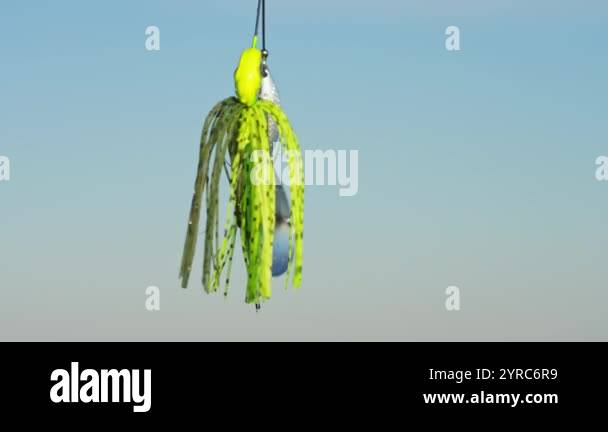 Bass and Pike fishing lure selective shallow close up focus. Spinner ...