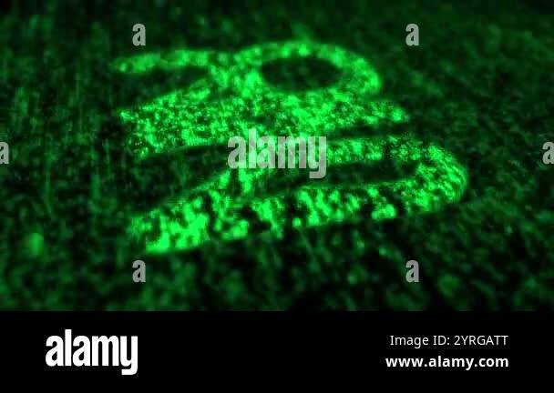 2025 year symbol matrix style. Abstract icon on green digital rain ... 2025 year symbol matrix style. Abstract icon on green digital rain ...