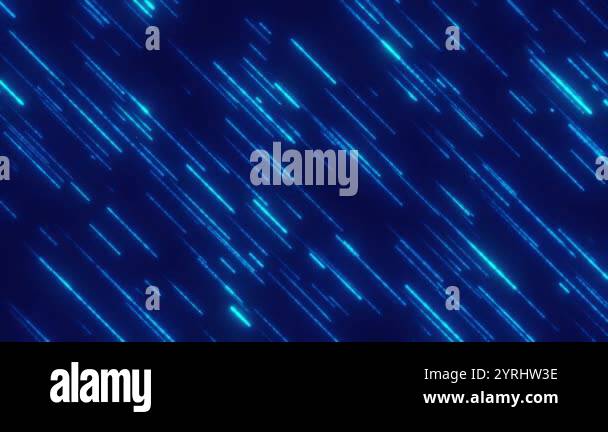 Blue falling lines, futuristic particle flow, blue lines from shining ...