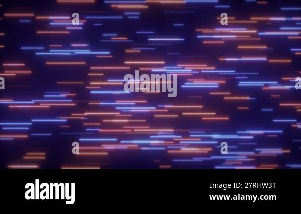 Horizontal lines, red and blue color, technologically advanced particle ...