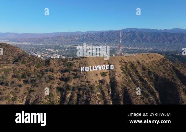 Hollywood Sign, Los Angeles USA OCt. 2023. Sunrise Aerial Hollywood ...
