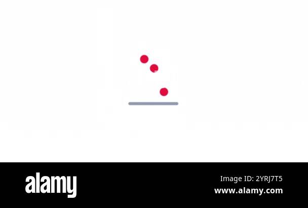 Falling balls animation for loader screen. Loading animation of circles ...