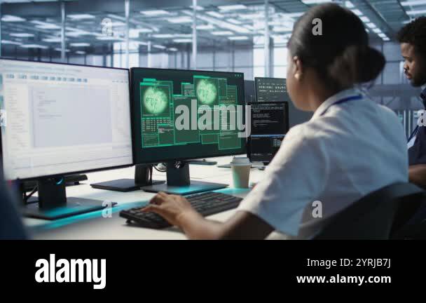 Admin In Server Hub Trying To Protect Gear From Hacker Attack Stealing Sensitive Information