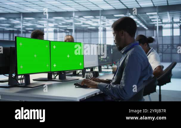 System Administrator In Server Hub Ensuring Data Remains Shielded From Threats Using Multi