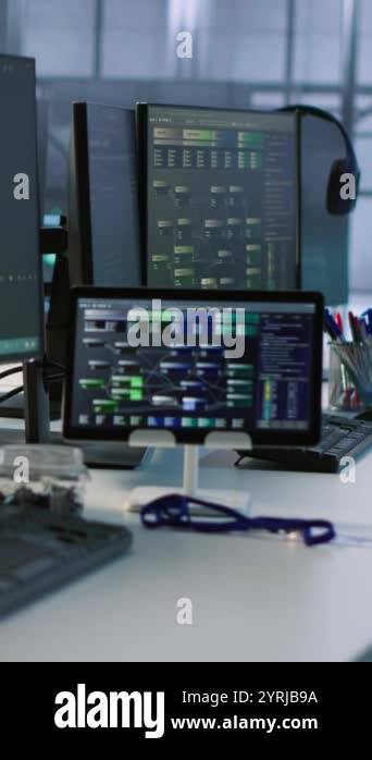 Vertical video PCs, headphones and tablets in data center employing machine learning technology ...