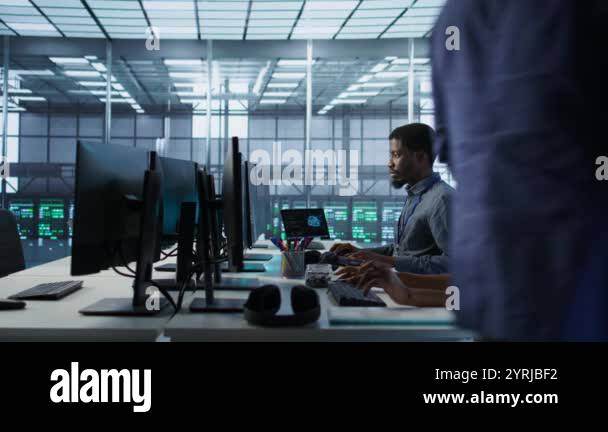 Admin arriving in server room, starting work on developing disaster ...