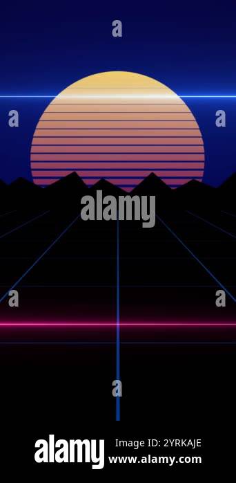 Arcade videogame classic abstract vintage and retro neon background ...