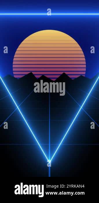 Arcade videogame classic abstract vintage and retro neon background ...