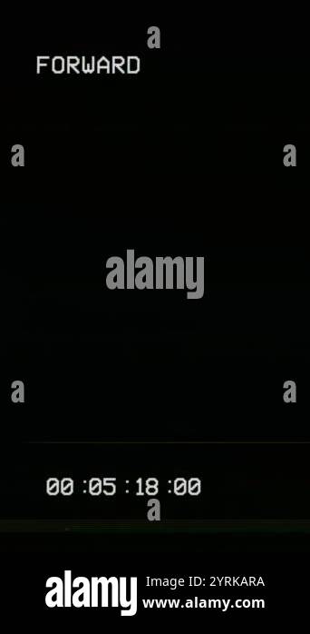 Vintage VHS (Video Home System) defects noise and artifacts effect ...