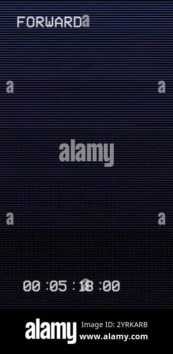 Vintage VHS (Video Home System) defects noise and artifacts effect ...