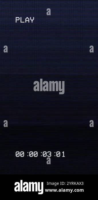 Vintage VHS (Video Home System) defects noise and artifacts effect ...