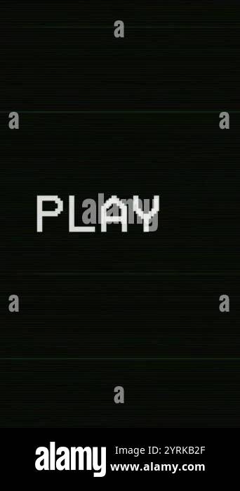 Vintage VHS (Video Home System) defects noise and artifacts effect ...