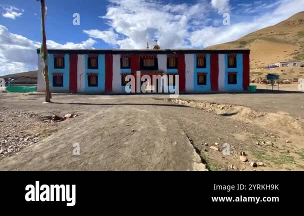 Komic, Himachal Pradesh, India, 8 july 2022. Komic monastery with ...