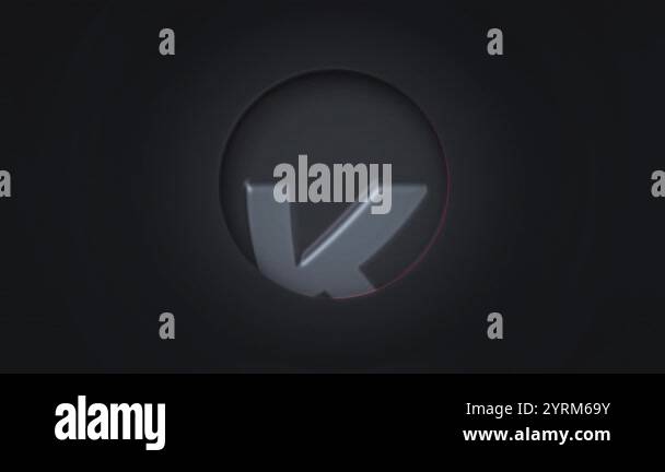 K. Letter k of the alphabet being dynamically revealed in circular ...