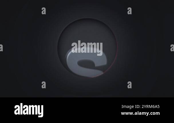 S. Letter s of the alphabet being dynamically revealed in circular ...