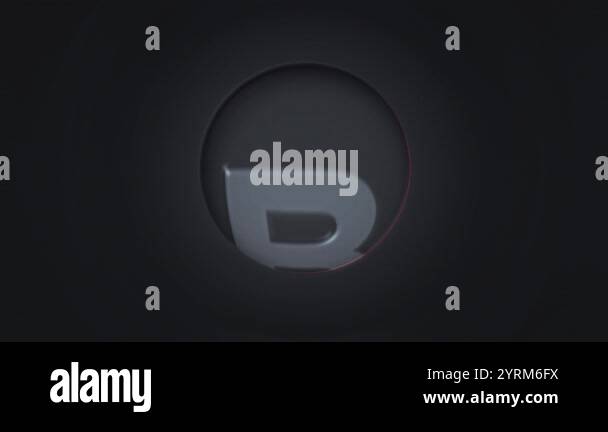 B. Letter b of the alphabet being dynamically revealed in circular ...