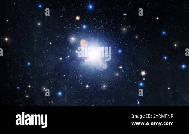 Galaxy Space flight exploration space rock scence through outer space ...