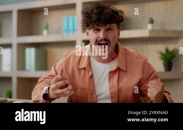 Anger man scream camera Stock Videos & Footage - HD and 4K Video Clips ...