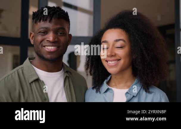 Happy family ethnic love couple smiling faces girl guy woman man ...