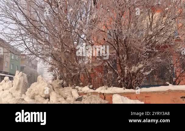 Experience winter scene in Erzurum, Turkey, with massive snow blocks in ...