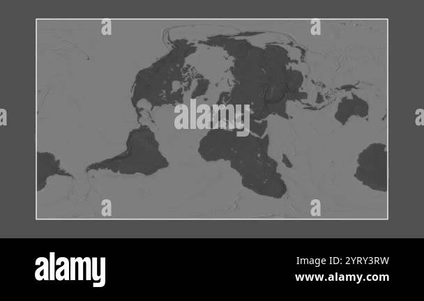 Bay of Biscay. Close-up on a bilevel elevation map in the Patterson ...