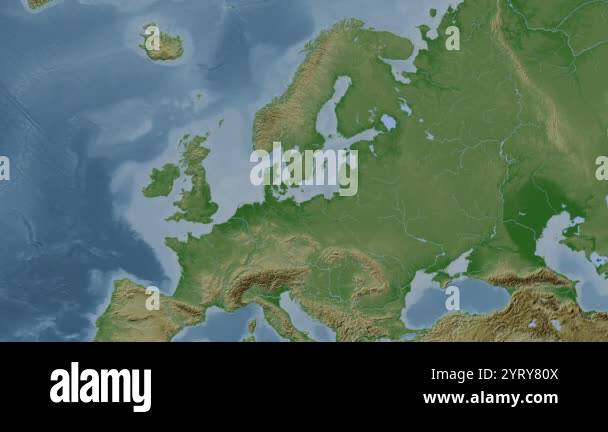 Baltic Sea. Location diagram on a pale colored elevation map in the ...