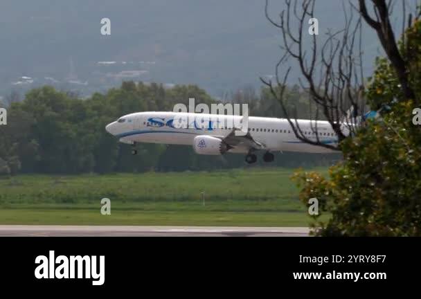 ALMATY, KAZAKHSTAN - MAY 13, 2024: Boeing 737 MAX, UP-B3738 of SCAT ...