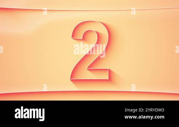 Progressive counting from 1 to 24. Minimalistic embossed number with ...