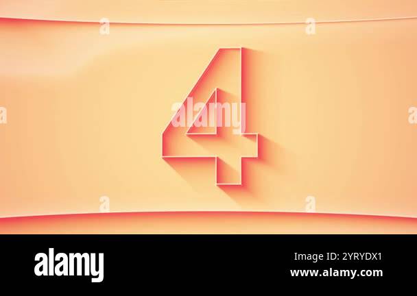 Progressive counting from 1 to 48. Minimalistic embossed number with ...