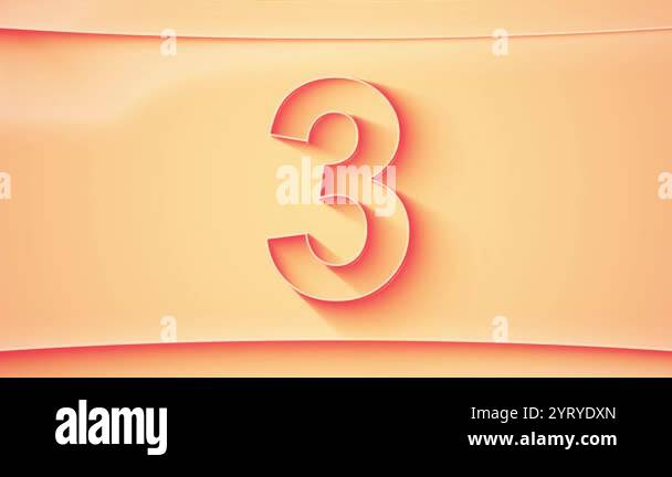Progressive counting from 1 to 33. Minimalistic embossed number with ...