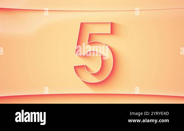 Progressive counting from 1 to 74. Minimalistic embossed number with ...