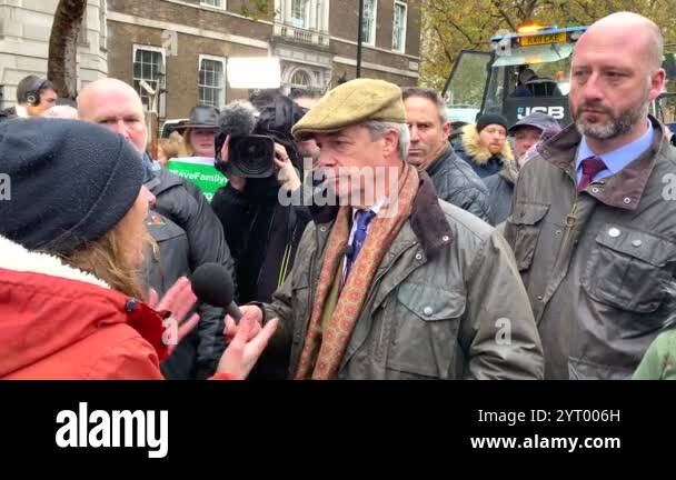 London, UK. 19th Nov 2024. Nigel Farage politician and leader of Reform ...