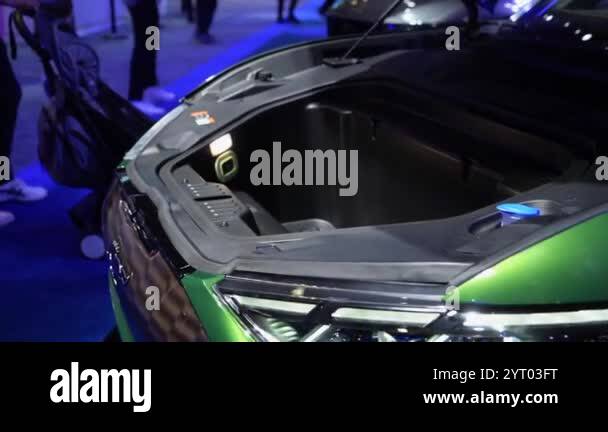 NEW YORK, USA - MARCH 30, 2024: A unique and innovative electric ...