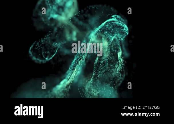 Neon fluid background of colorful particles exploding. Fluid motion ...