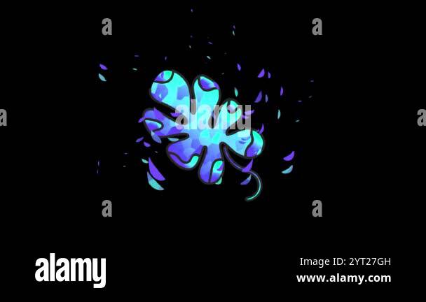 Colorful Flower growth animation concept. Beautiful colorful flower ...