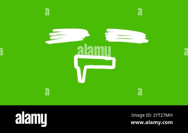 Scribble Face Icon Hand Drawn, Animated Emoji Sticker Hand Draw ...