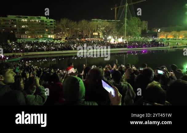 Aveiro, Portugal - December 1, 2024: Santa Claus arrival celebration in ...