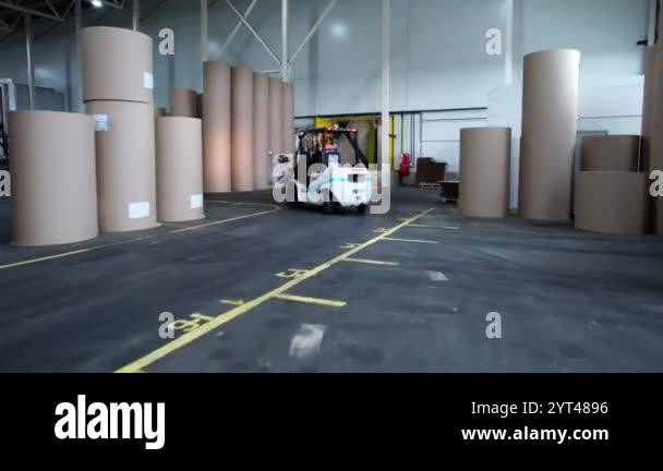 ALMATY, KAZAKHSTAN - SEPTEMBER 24 2024: Forklift loader drives in ...