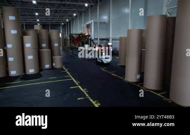 ALMATY, KAZAKHSTAN - SEPTEMBER 24 2024: Storage area with layout marks ...