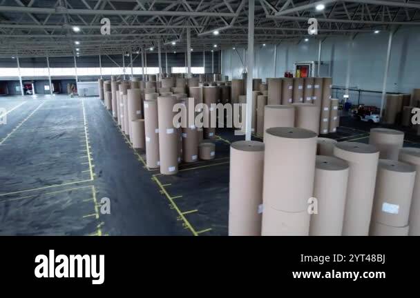 ALMATY, KAZAKHSTAN - SEPTEMBER 24 2024: Extensive factory storage room ...