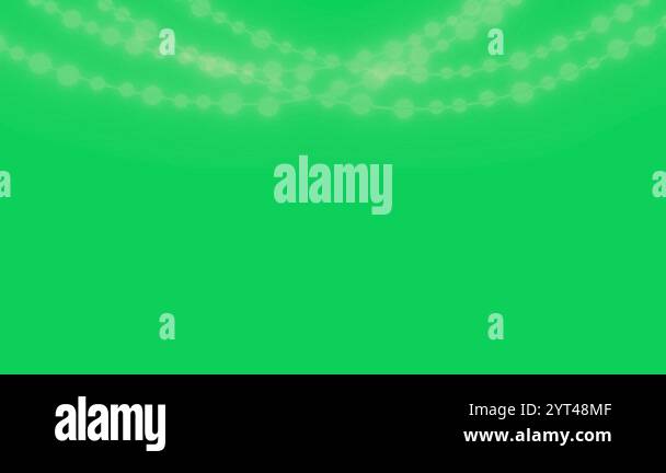 Christmas string lights on a green screen background animation footage ...