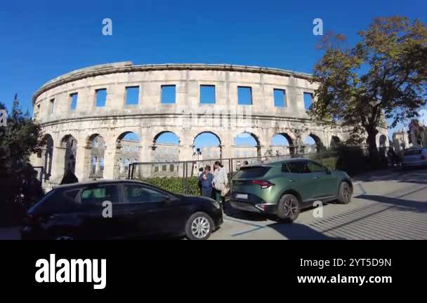 Pula, Croatia - November 3, 2024: View of the Amphitheater (Ancient ...